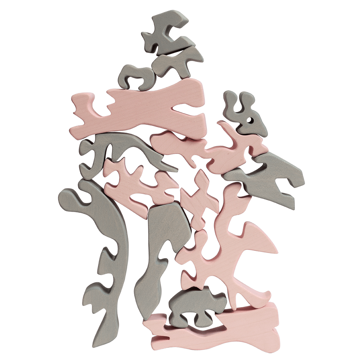 Giraffe Puzzle - Pastel Pink – Faunatoys.com