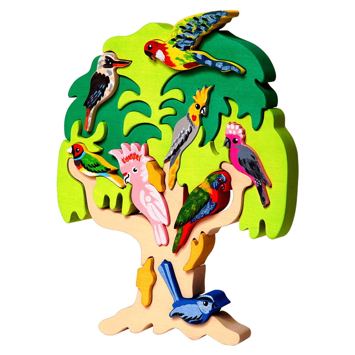 Australian Bird Tree Puzzle – Faunatoys.com