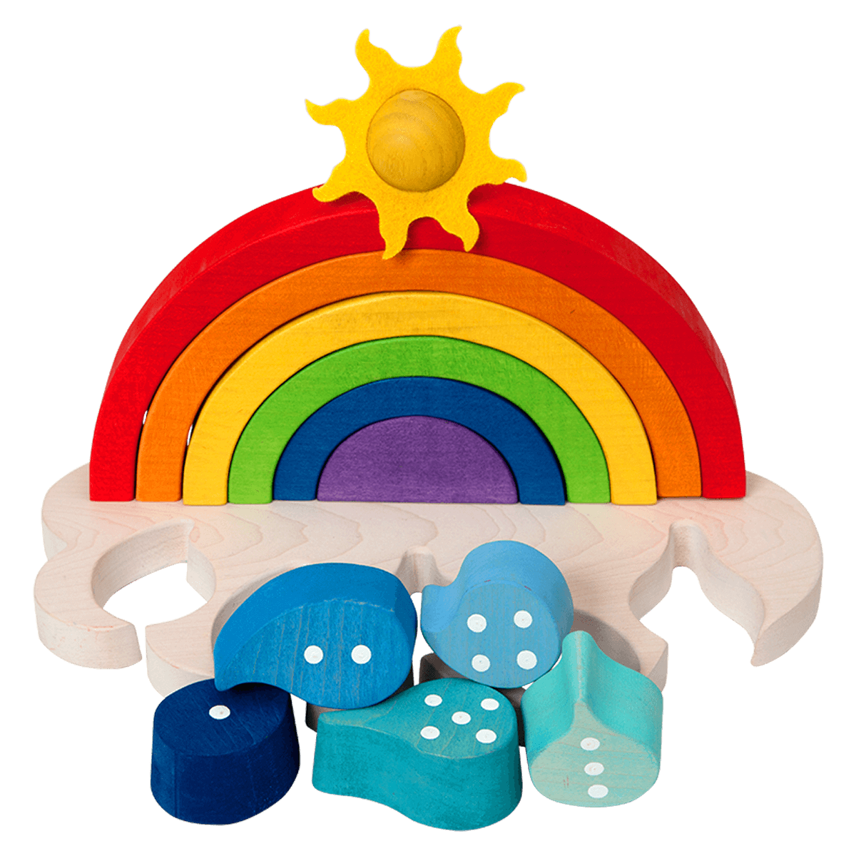 Rainy Rainbow Shape Sorter – Faunatoys.com